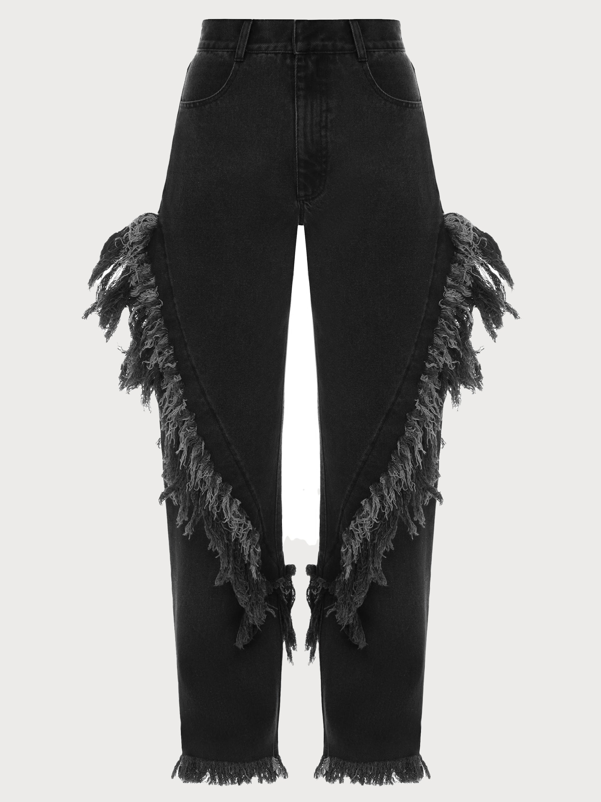 Slim Black Cowboy Jeans - KSENIASCHNAIDER