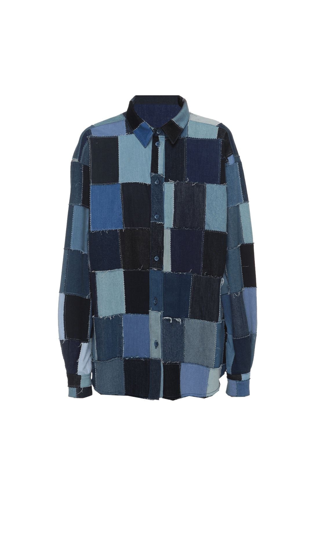 Denim Fabric Swatches Shirt – KSENIASCHNAIDER